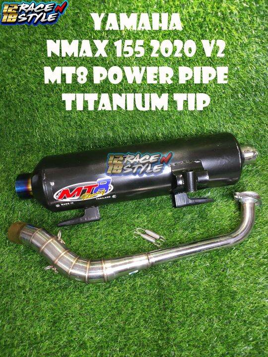 MT8 PIPE YAMAHA NMAX 2020 V2 TITANIUM TIP POWER PIPE ORIG THAILAND ...