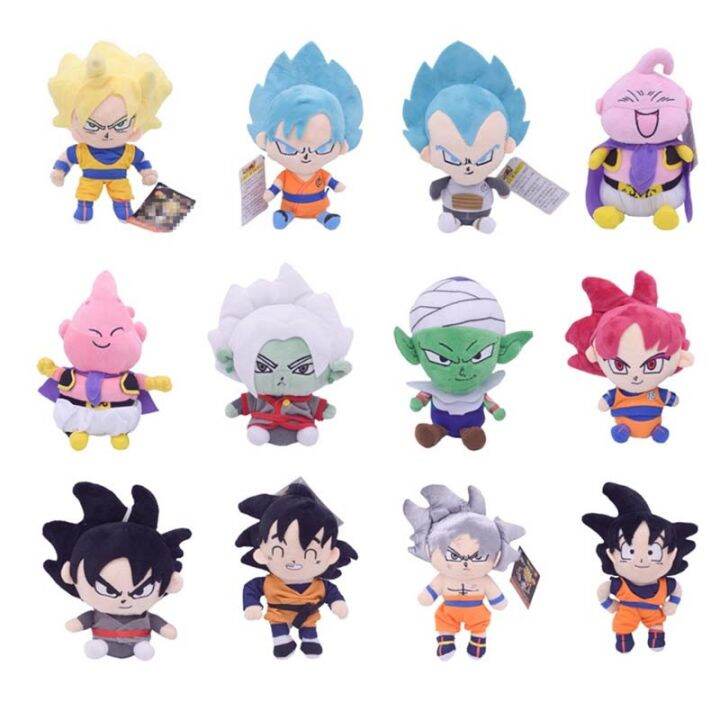 Anime Super God Goku Red Plush Toy Majin Buu Ultra Blue Vegeta Hand ...