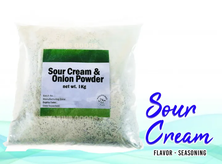 1 Kilogram SOUR CREAM Flavor Powder for Fries Popcorn Nachos Pizza ...