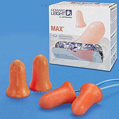 100 PRS Howard Leight Max-30 Corded Earplug NRR33 Ear Protection ...