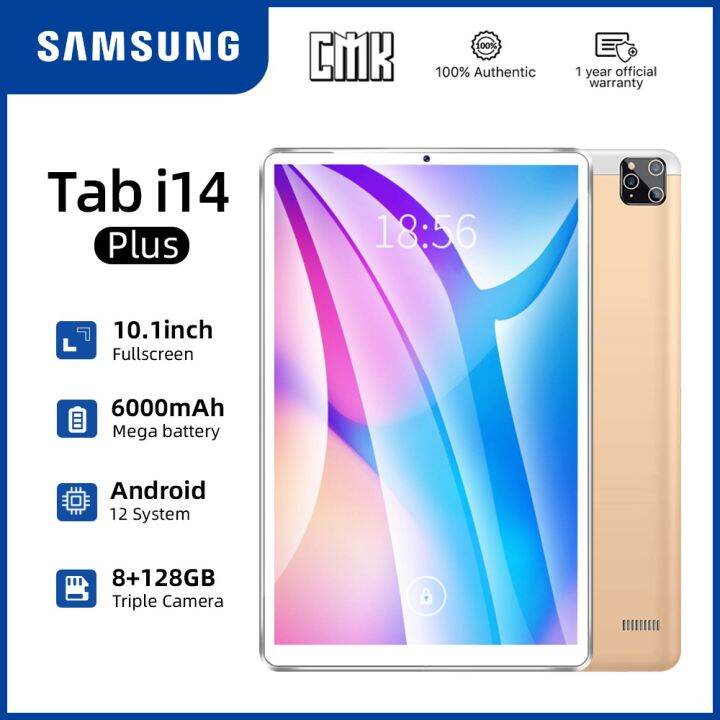 Samsung Tab i14 Plus Tablet Original 2022 8GB+128GB 12 inch Android Dual Sim Card Cheap Pad ...