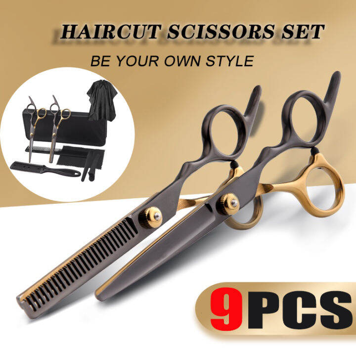Hair Cutting Scissors for Barber Tooth Scissors Flat Scissors for Salon ...