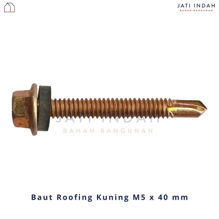 BAUT ROOFING 12 X 4 CM / SEKRUP / SKRUP BAJA RINGAN M5 X 40 MM / SDS ...