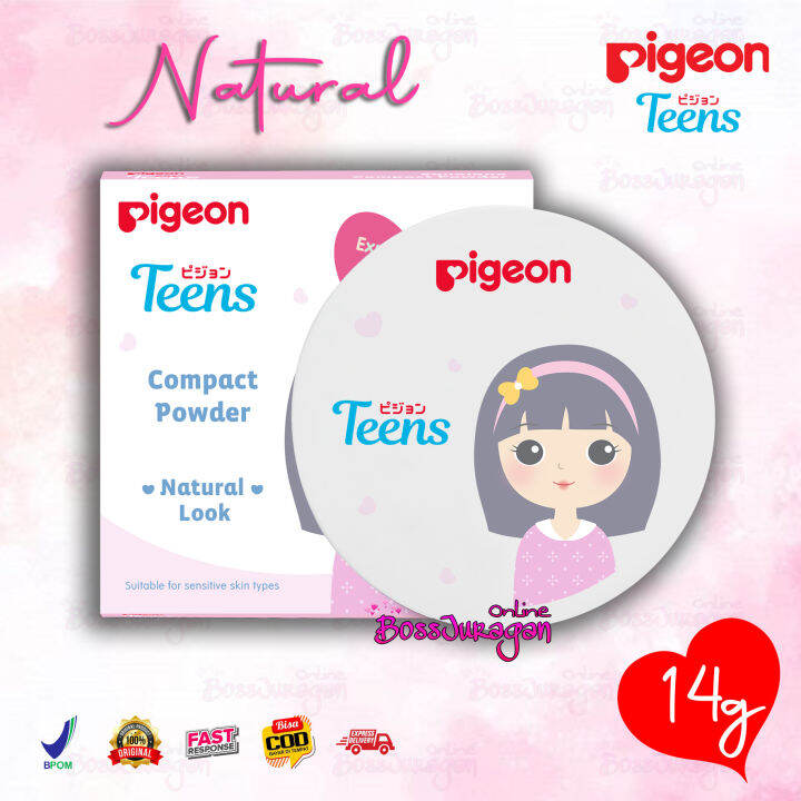 PIGEON Compact Powder natural look 14Gr | Lazada Indonesia