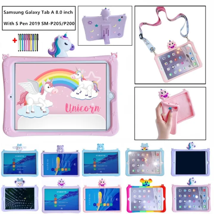 【New Fire】 Samsung Galaxy Tab A 8.0 2019 With S Pen SM P200 P205 Cute ...