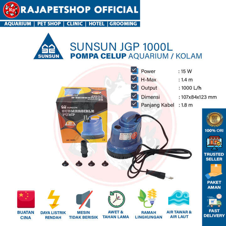 ( POMPA AIR ) SUNSUN JGP 1000 L SUBMERSIBLE WATER PUMP KOLAM AQUARIUM ...