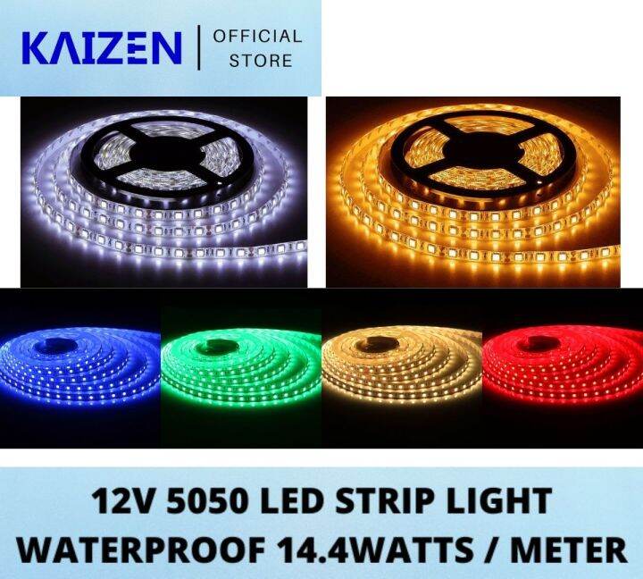 Kaizen 12V 5meters LED Strip Light Waterproof | Lazada PH