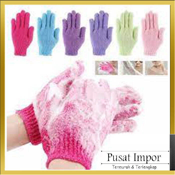 Sarung Tangan Mandi Multifungsi Body Scrub Bath Glove Busa Spons Sabun ...