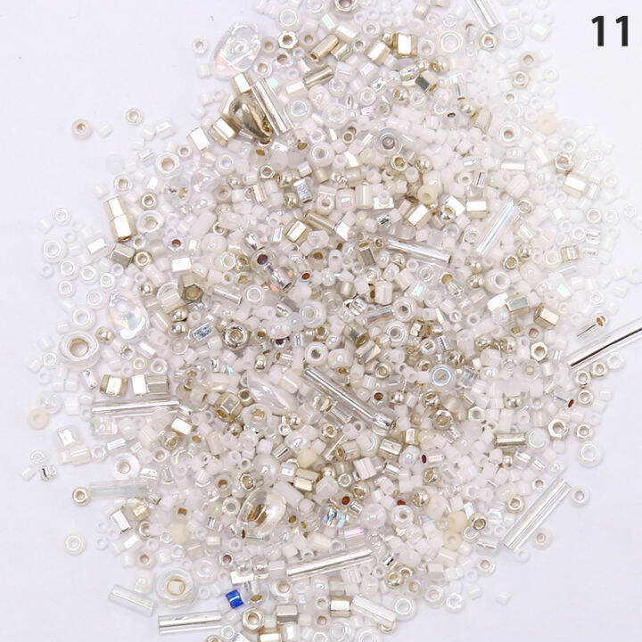 Qearl Mixes Round Bugle Glass Bead Mixed Randomly Colors and Size DIY ...