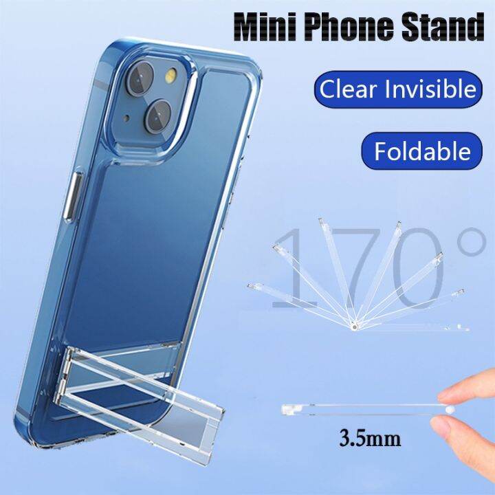 Transparent Mobile Phone Holder Universal Ultra-thin PC Invisible Folding Holder Mini Desktop ...