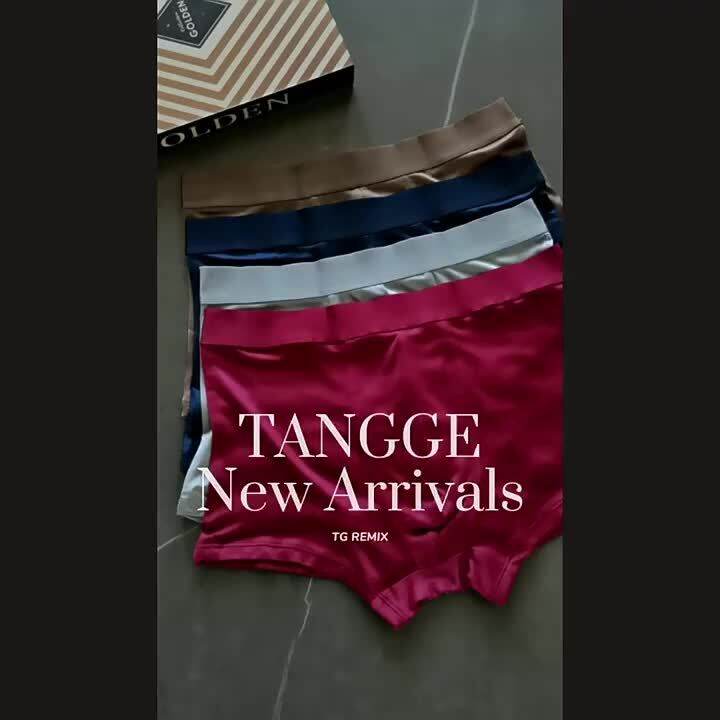 Tangge กางเกงชั้นในผู้ชายผ้าไหมหม่อนธรรมชาติหนักกางเกงบ็อกเซอร์เอวกลาง ...