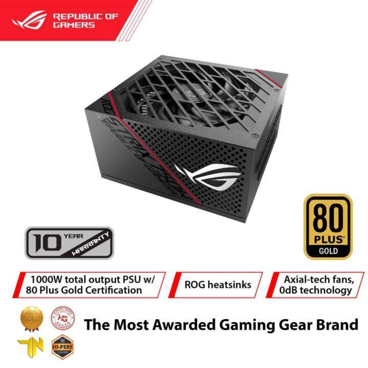 ASUS ROG Strix 1000W Gold Aura Edition (Fully Modular Power Supply,Aura ...