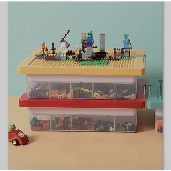 จัดส่งทันที Lego storage box กล่องเก็บเลโก้ กล่องแยกช่อง กล่องเก็บของ ...