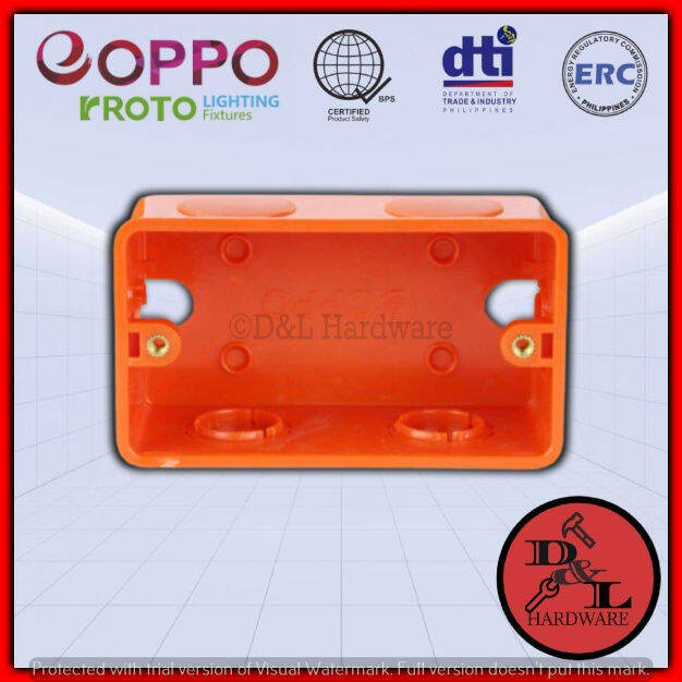 WUT-002 1PCS Rectangular Orange PVC Electrical Conduit Junction Box ...