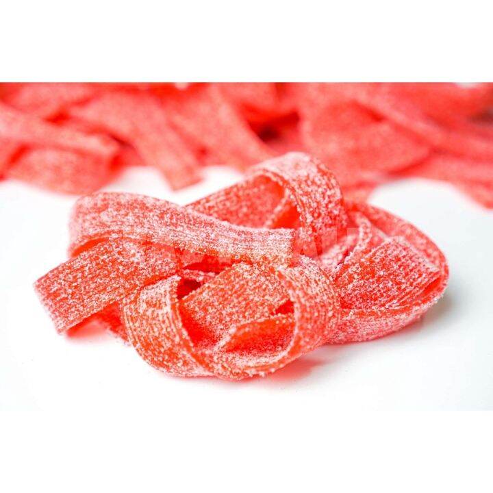 Bebeto Strawberry Sour Belt Halal Gummy Candy - 100g - Tidbits - Snack ...