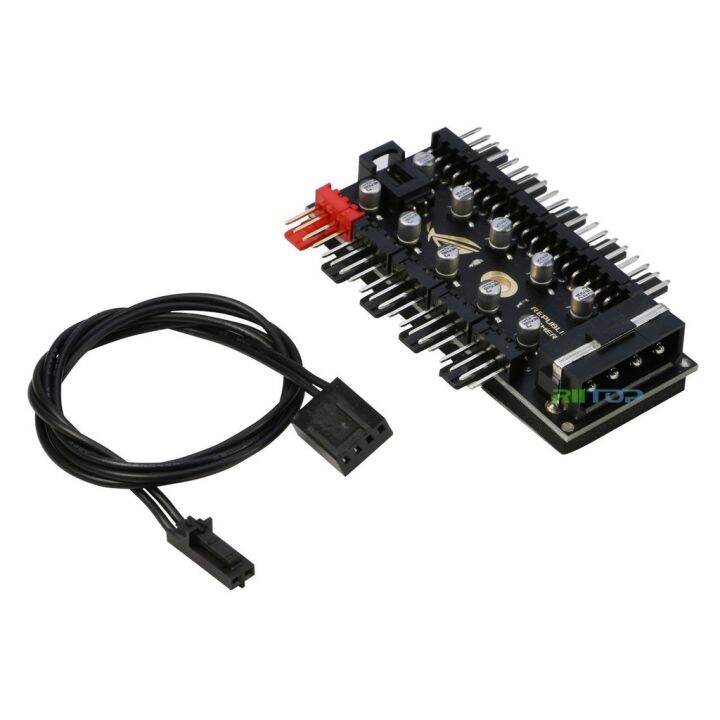 4 Pin PWM Fan RGB Splitter Controller Hub 1 to 10 Ports for CPU Fan ...