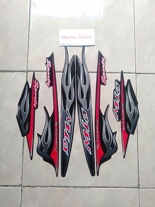 STICKER STRIPING FULL SET LIST BODY MOTOR MIO SPORTY SMILE MIO API 2006 ...