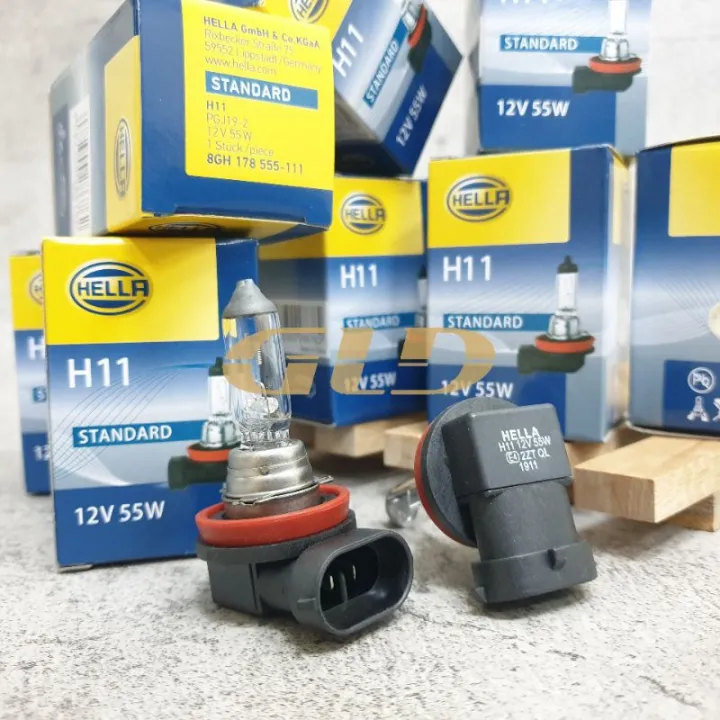 BOHLAM LAMPU HALOGEN HELLA H11 12V 55W ORIGINAL | Lazada Indonesia