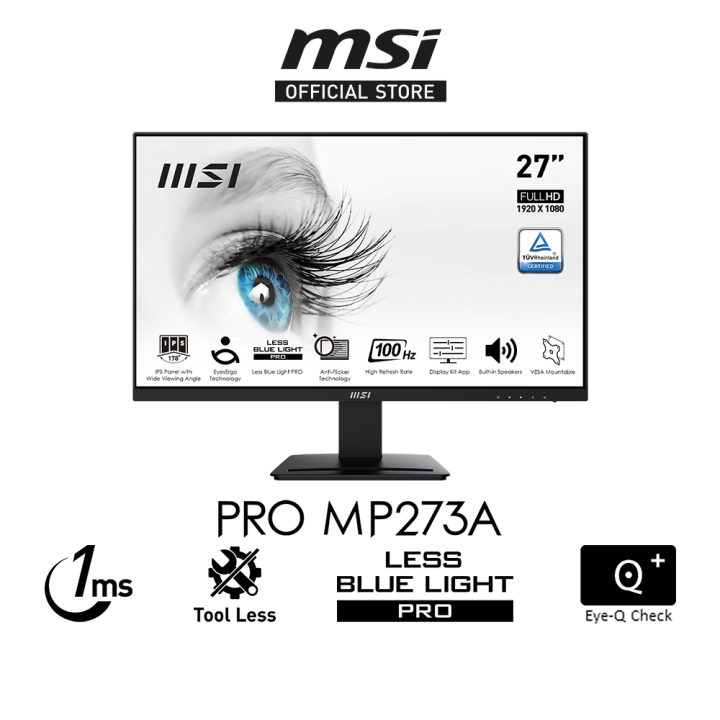 MSI Business Monitor PRO MP273A (27 Inch | FHD IPS | 100Hz | Build-in Speaker) | Lazada