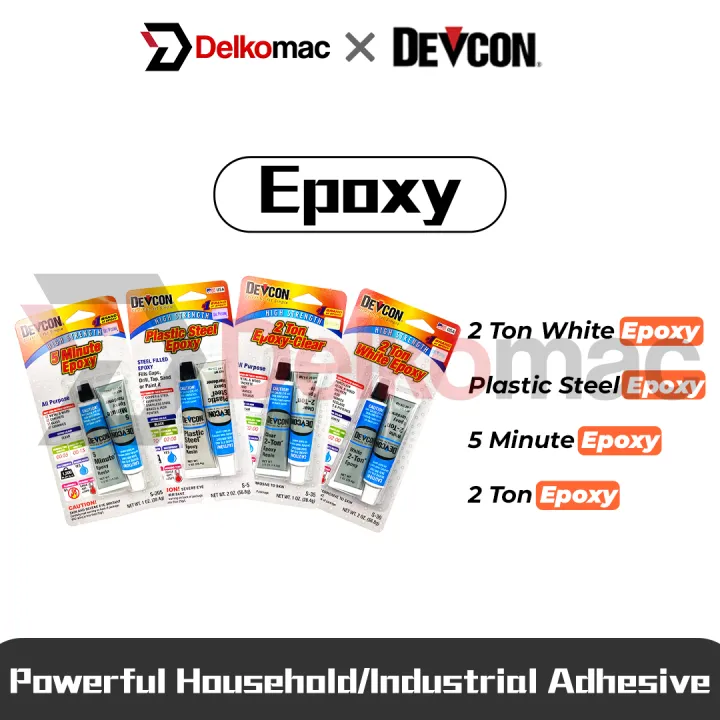 DEVCON Epoxy Adhesive - Plastic Steel/2 Ton White/2 Ton/5 Minutes ...