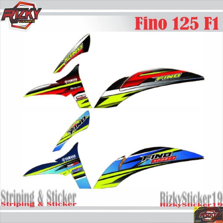 Striping Fino 125 Variasi Stiker Motor Yamaha Fino 125 F1 Semy Full ...