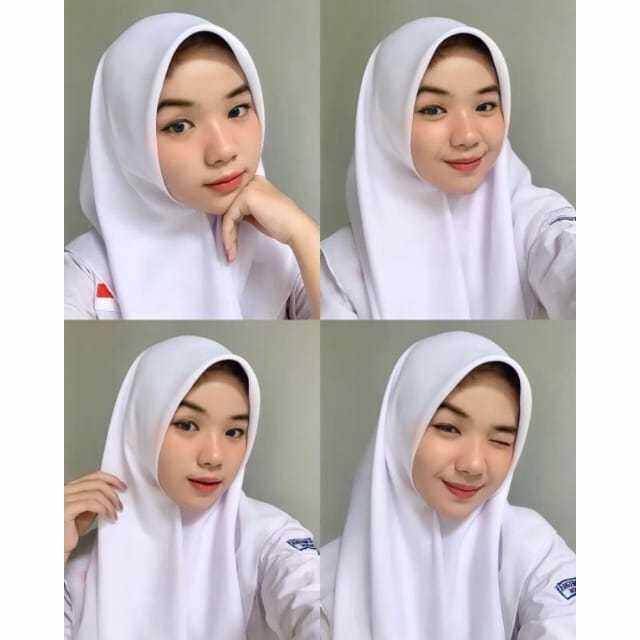 HIJAB SEKOLAH SEGI EMPAT SMP SMA MURAH / JILBAB SEKOLAH / JILBAB REMAJA / HIJAB TREND / HIJAB ...