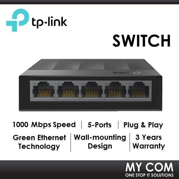 TP-Link LS1005G 5 Port 10/100/1000 Mbps Gigabytes Desktop Switch RJ45 ...