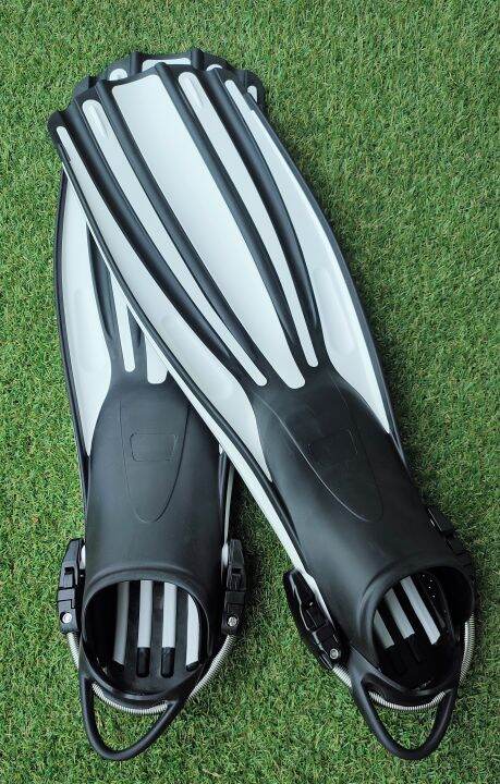 Adjustable open-heel diving fins, flexible swim fins, kids and adults ...