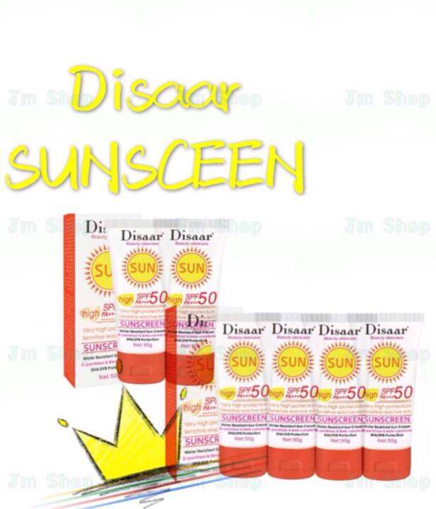 JM (6PCS) DISAAR (RED) SUNSCREEN UVA/ UVB PROTECTION SPF50 PA+++ WATER ...