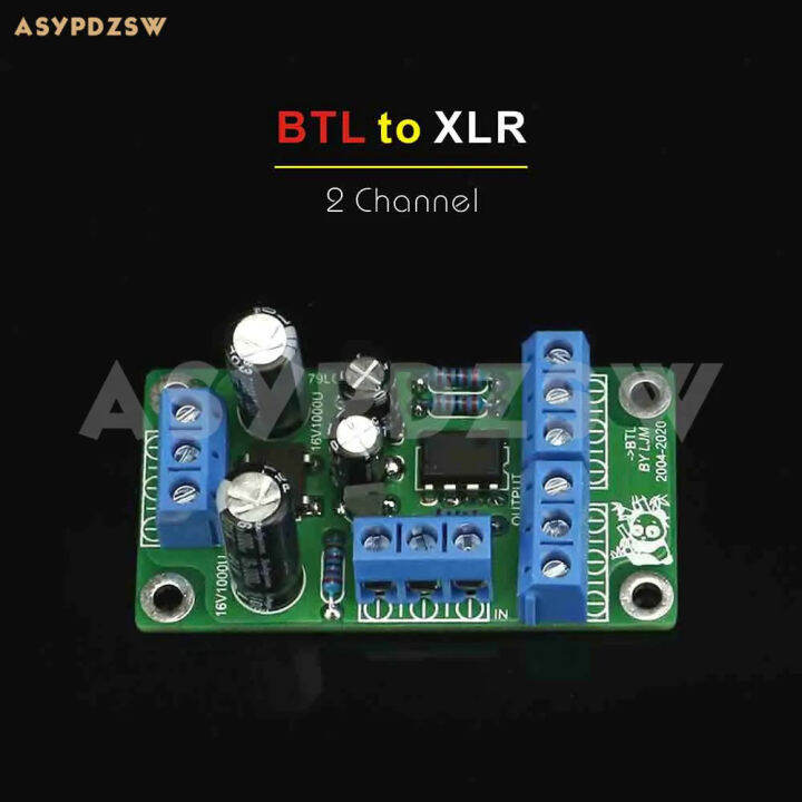2 CH BTL Adapter Bridge To XLR Balance Output Preamplifier Balance ...