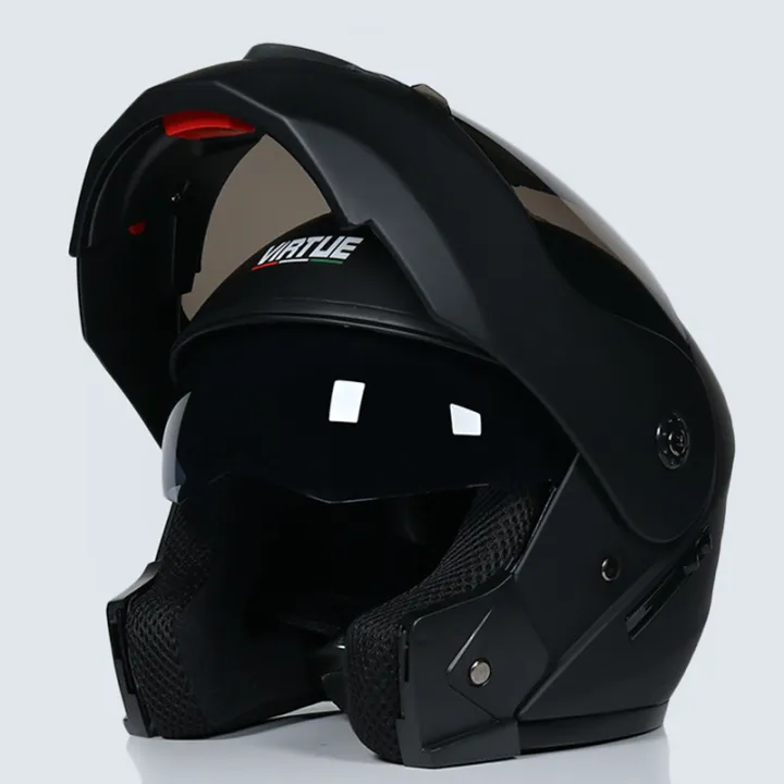 ICC Motorcycle Full Face Helmet Dual Visor Standard Flip Up Modular EVO ...