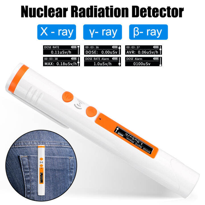 Portable X Beta Gamma Ray Detection OLED Display Geiger Counter Nuclear ...
