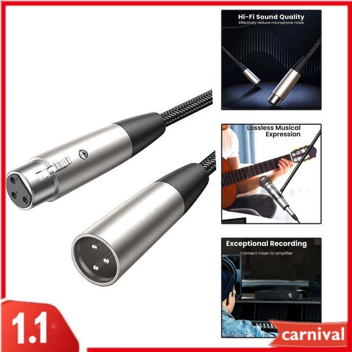 Sunniiee XLR Microphone Cable Heavy Duty 3 Pin Mic Cable for Speaker ...