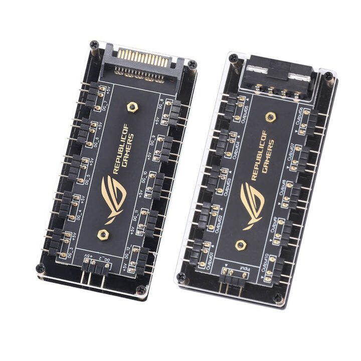 RGB Fan Hub ARGB Cable Splitter Hub Adapter คอมพิวเตอร์เดสก์ท็อปพีซี ...