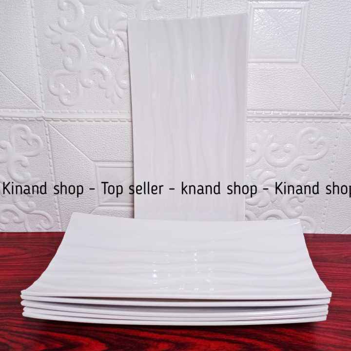 3 PCS PIRING SUSHI MELAMIN ULIR PERSEGI LEBAR 26 CM MODEL PERSEGI ...