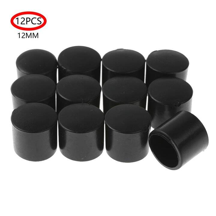 12 Round Rubber Feet Cups Home Office Anti Slip Furniture Feet Caps ...