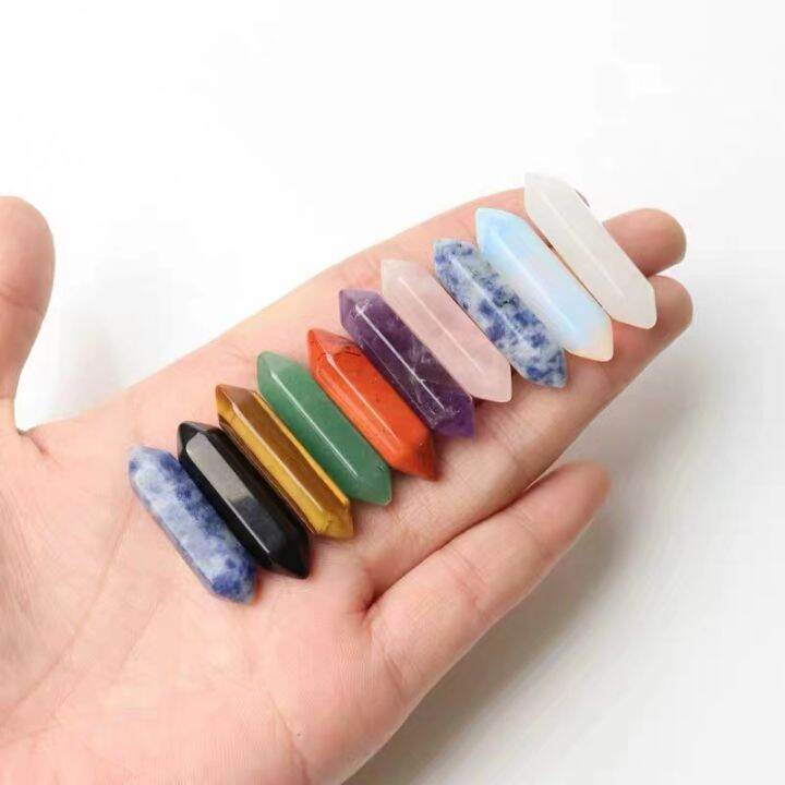 Natural crystal double-pointed stone healing aura home furnishings ...