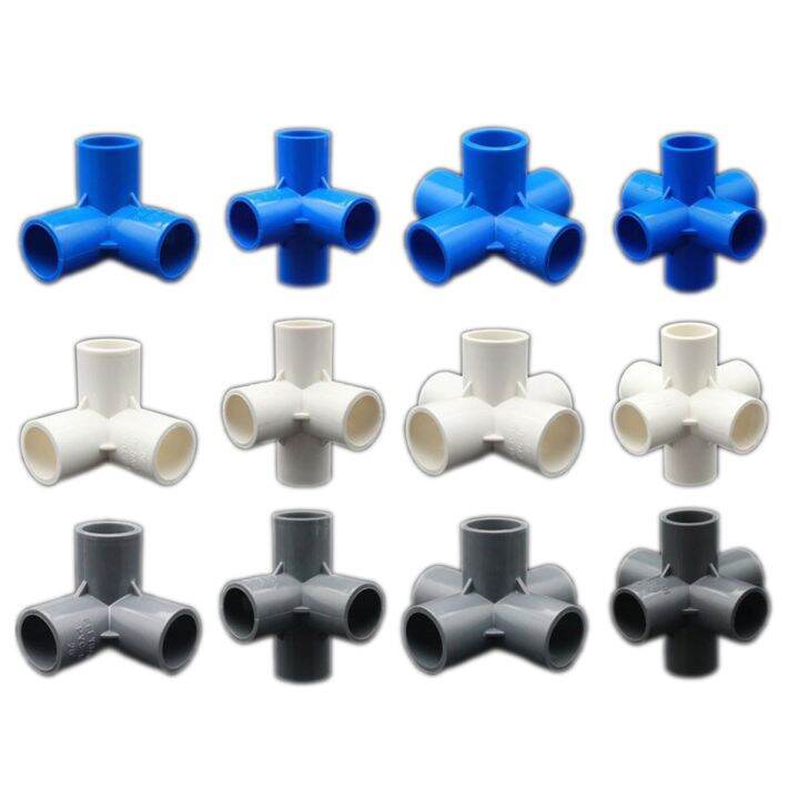 【HOHOT KXHWH 109】♨ 3-Way/4-Way/5-Way Three-Dimensional Inside Diameter 20mm PVC Connector Water ...