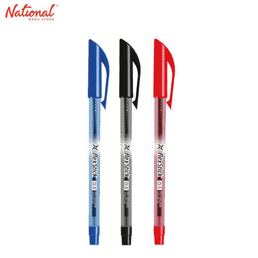 Flex Office Flexstick Gel Pens 3's Black/Blue/Red 0.5mm FO-GELB08 ...