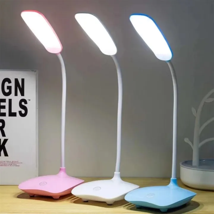 USB Rechargeable LED Table Lamp, Dimmable Desk Reading Light, Folding ...