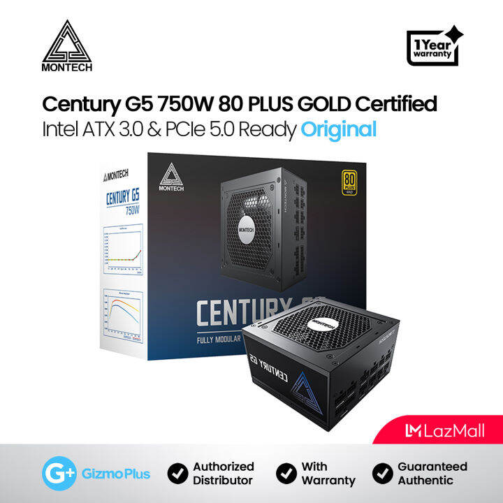 Montech Century G5 Full Modular Power Supply 750W / 850W ATX 3.0 & PCIe ...