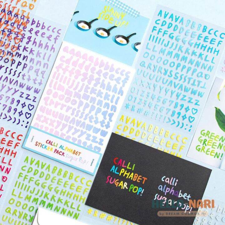 [ICONIC] Calli Alphabet Sticker - Sugar Pop / Toploader Design Deco ...