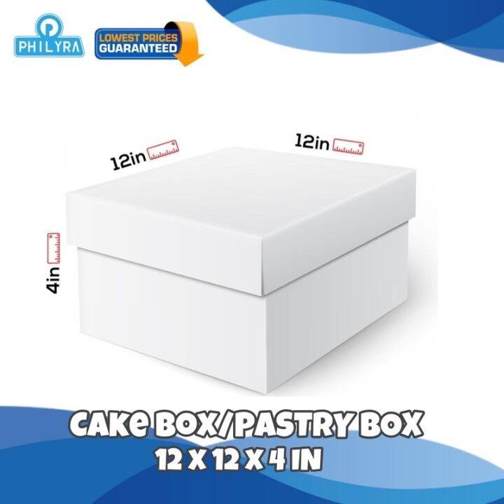 PHILYRA COD CAKE BOX 12 X 12 X 4 INCHES 10 PCS. | Lazada PH
