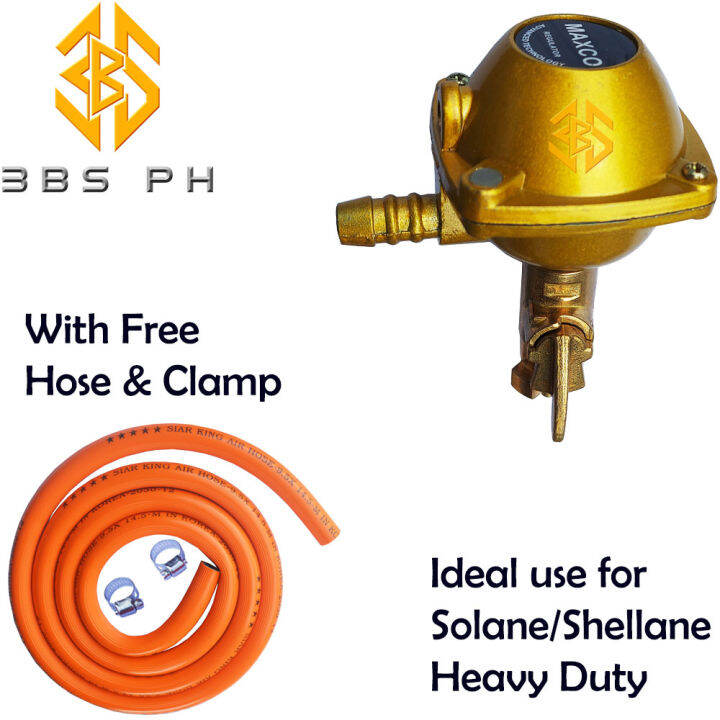 Maxco LPG Regulator For Shellane & Solane 858G Heavy Duty with LPG Hose ...