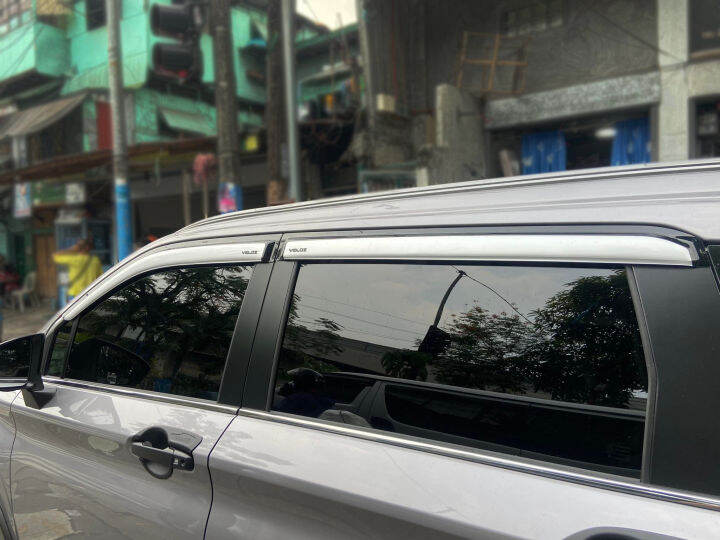 Toyota Veloz 2022 Solid Two Tone Rain Gutter Door Visor | Lazada PH