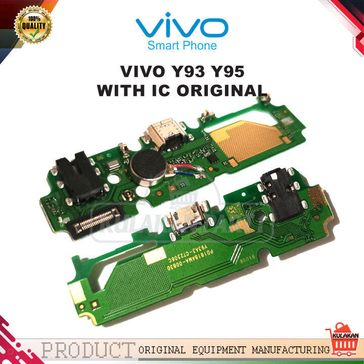 PAPAN CAS VIVO Y93 Y95 FLEX CHARGING + MIC + CON HF WITH IC BOARD ...