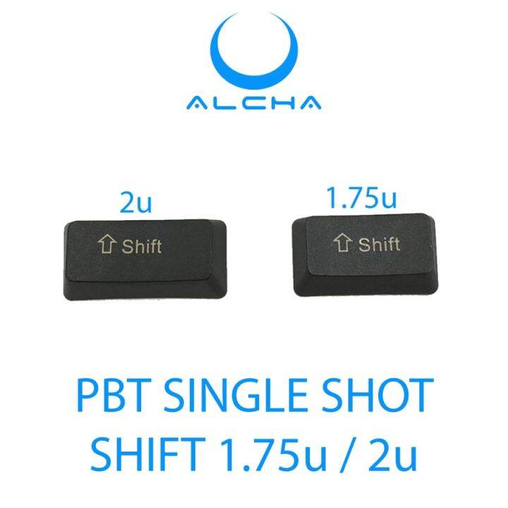 ALCHA KEYCAPS PBT SHIFT 1.75U 2U SINGLE SHOT BLACK MODIFIER | Lazada ...