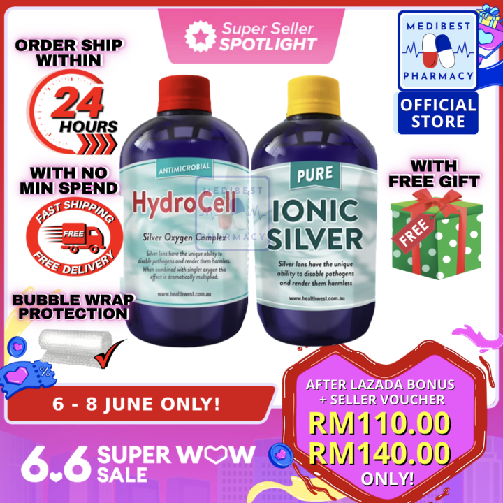 Health Tech Innovative HydroCell Silver Oxygen Complex 500ml/ Pure Ionic Silver 500ml [With Free ...