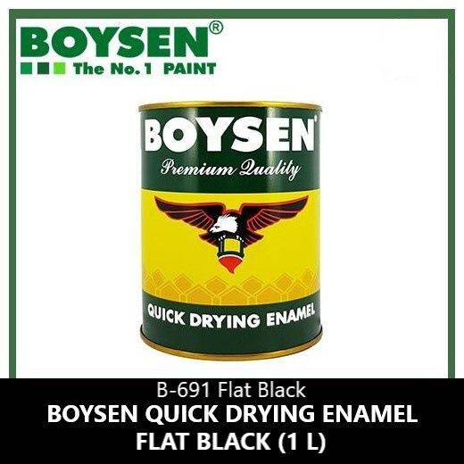 Boysen QDE FLAT BLACK 1 Liter (Quick Drying Enamel) • DCA Commercial ...
