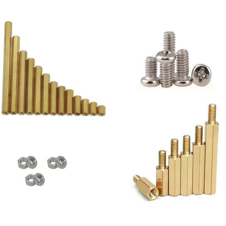 【Worth-Buy】 25pcs M2 M3 Hexagonal Brass Column Single Head/double Pass ...